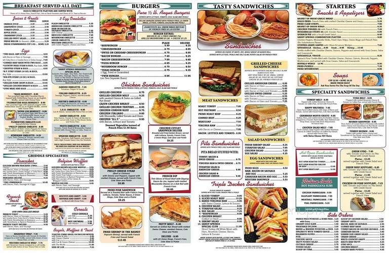Menu Of Sandy Springs Diner In Sandy Springs Ga 30350