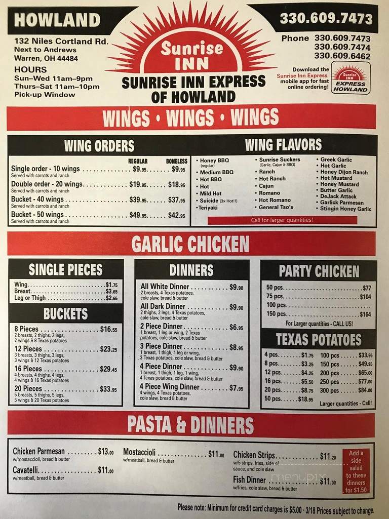 Sunrise Inn Menu in Warren, OH | Order Delivery & Reviews Sunrise Inn Menu in Warren, OH | Order Delivery & Reviews