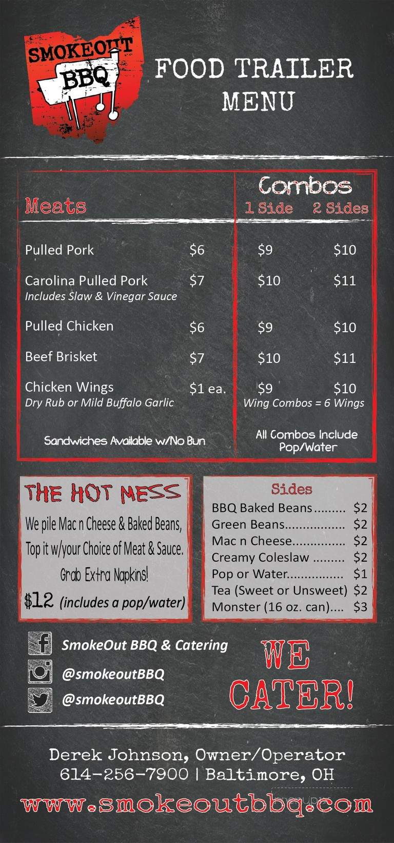 Menu Of Smokeout Bbq In Pickerington Oh 43147