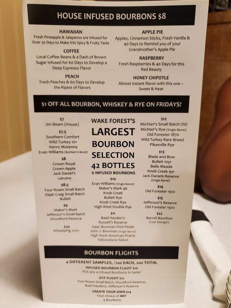 Over the falls menu store