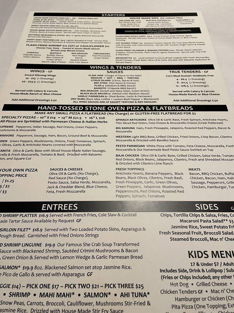 Menu of Over The Falls Deli in Wake Forest NC 27587