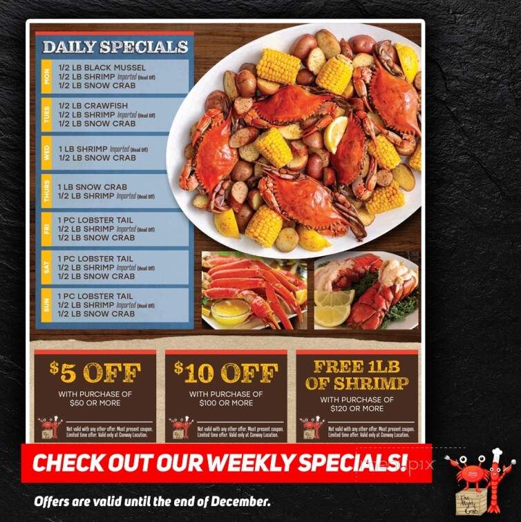 The mighty crab menu store