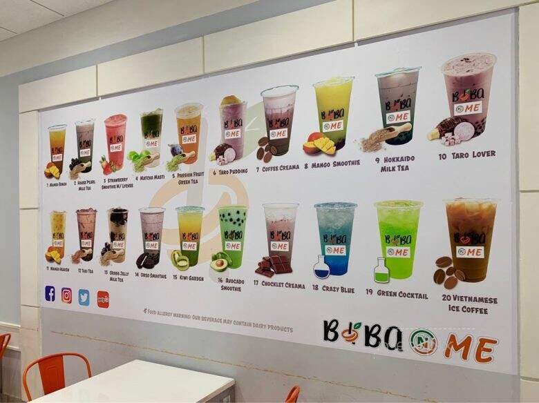 Boba Time Menu