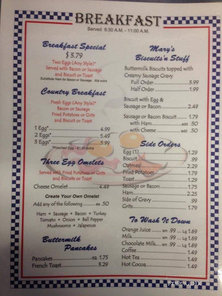 Menu Of Burgers And More In Hot Springs Ar 71913