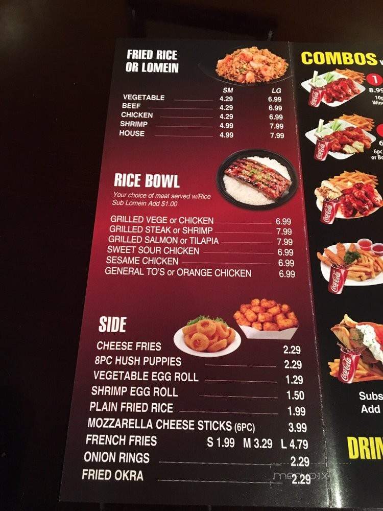 Menu Of Wings And Seafood In Sandy Springs Ga 30350